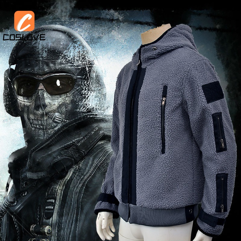 Call of Duty Modern Warfare Ghost Cosplay Coat Gray Color Overcoat Suit ...