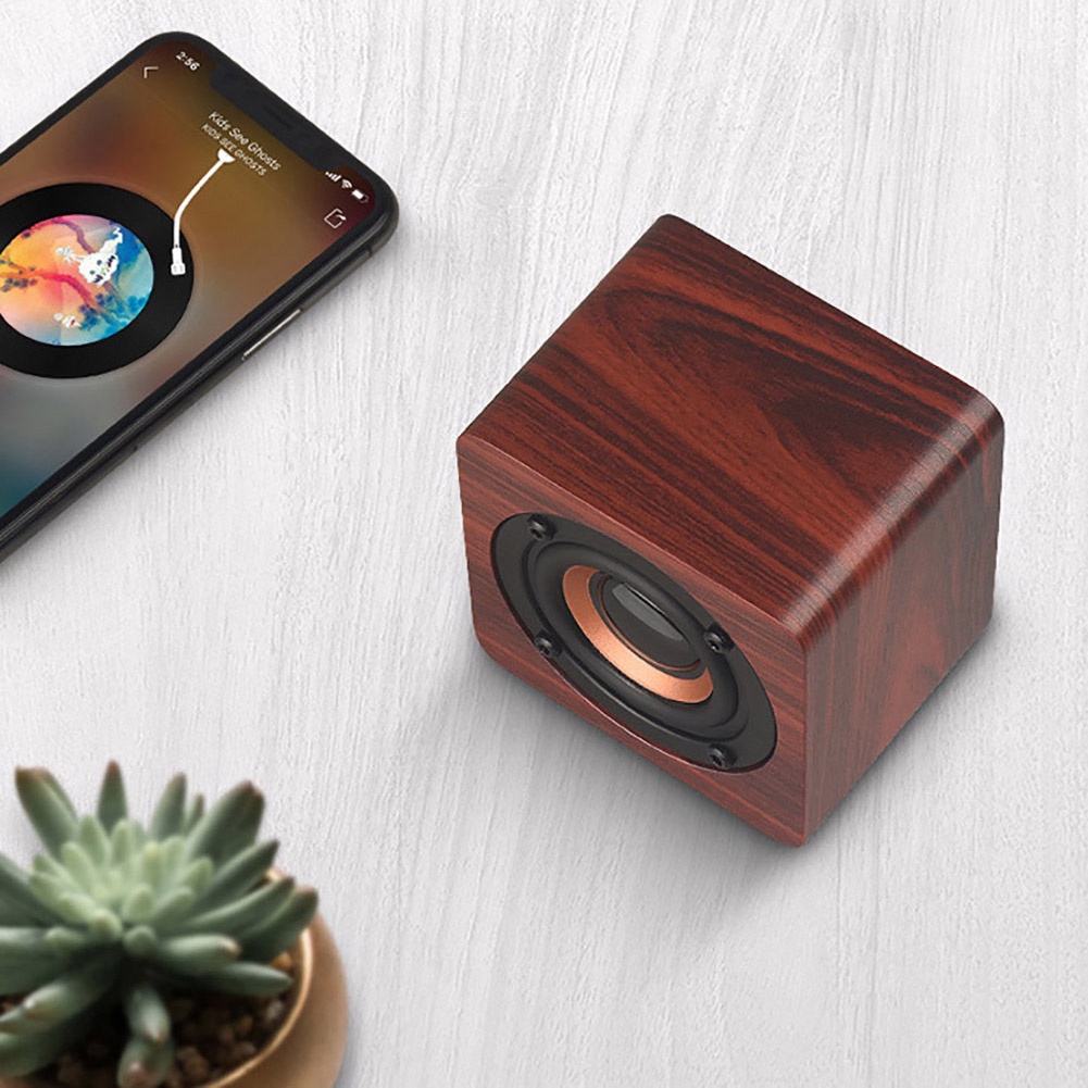 Q1 Wooden Wireless Bluetooth Speaker Mobile Portable Subwoofer Gift ...
