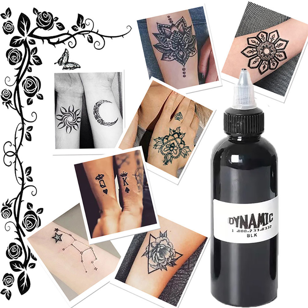 DYNAMIC Tattoo Ink Triple Black 90ml Tattoo Pigment Ink Long Lasting ...
