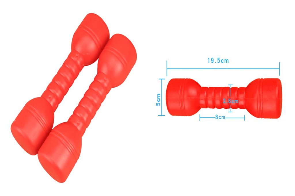 RGA 1 Pair Multi-purpose Plastic Dumbbells Good Toughness Eco-friendly ...