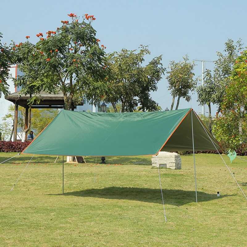 Large Black Coating Tarp, Waterproof Hexagonal Awning, Outdoor Shade ...