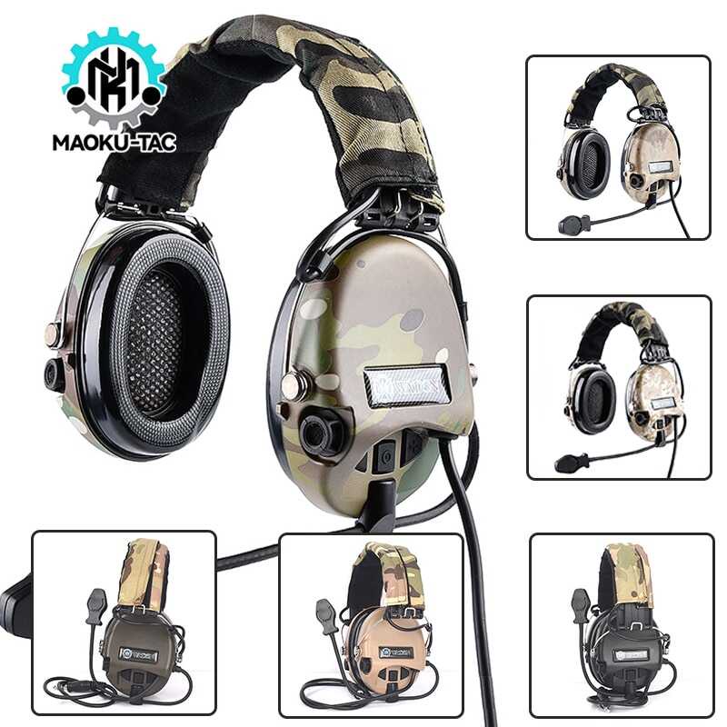 WADSN Tactical MSA Headset Sordin Headworn Noise Reduction Anti Manic Intercom Headset For ...