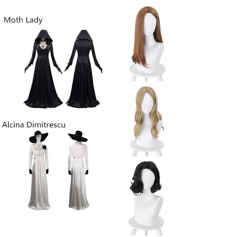 Evil Adult Village Cosplay Costume Alcina Dimitrescu Vampire Moth Lady ...