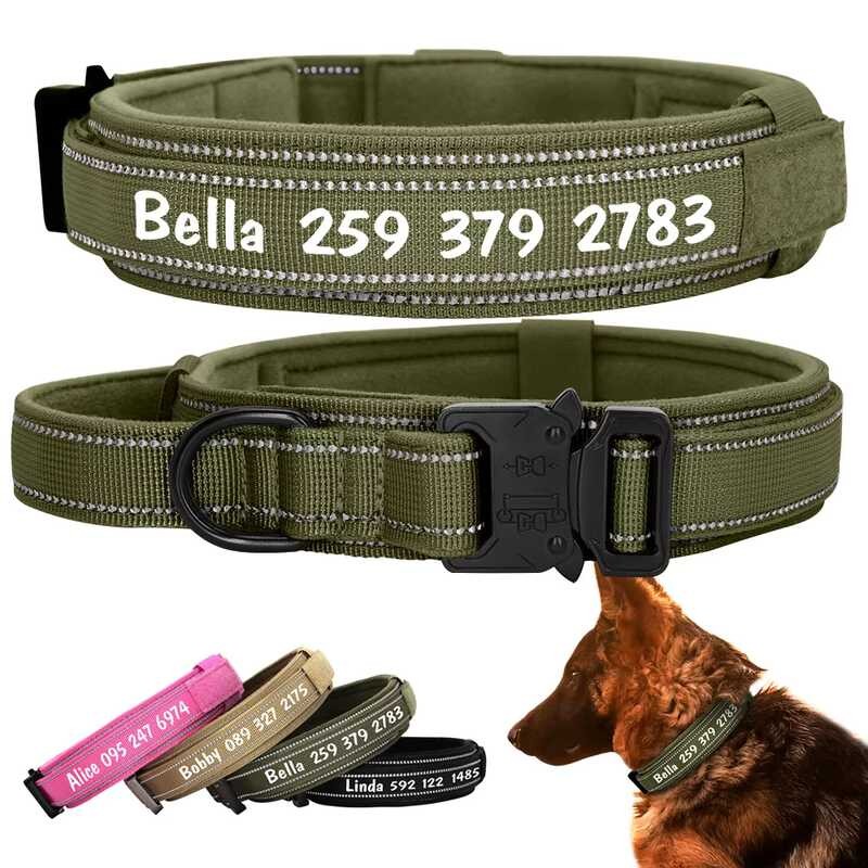Personalized 0 Large Dog Collar SHOPEE Tactical Dog Collar Custom ...