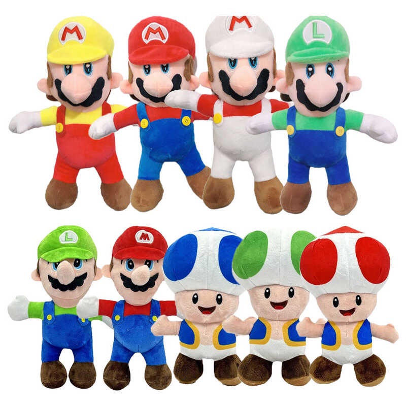 20-30Cm Size Super Mario Dolls Big Cartoon Games Roles Luigi Stuffed ...