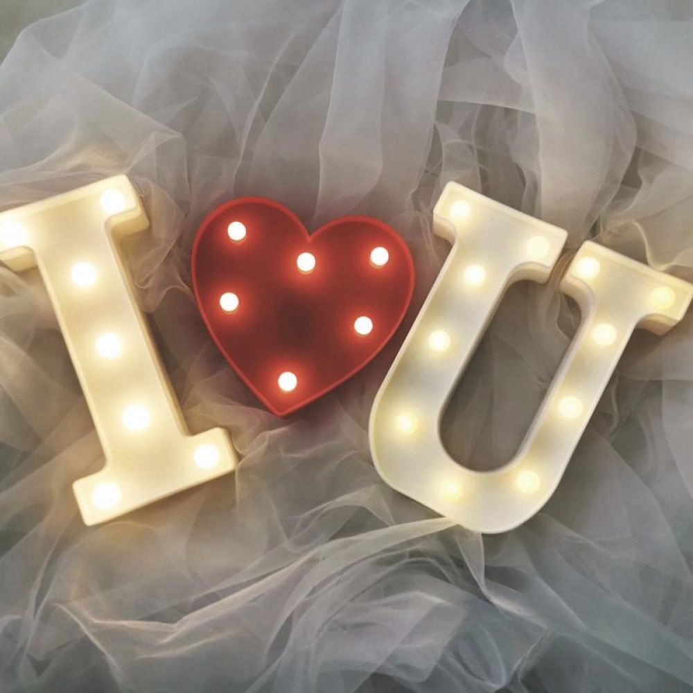 LED Letter Lights Valentines Gifts Idea Fairy Lights Anniversary ...