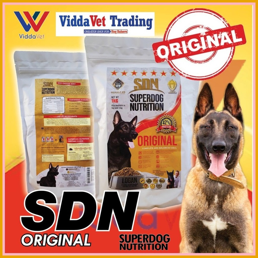 ¤ 1KG SDN SuperDog Nutrition by Manalo K9 SDN nurtition 42% SDN dog ...