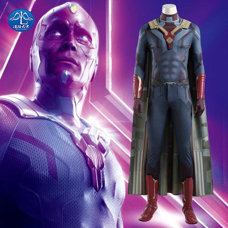 movie's Marvel same Vision cosplay costume for Wanda and Vision cosplay ...