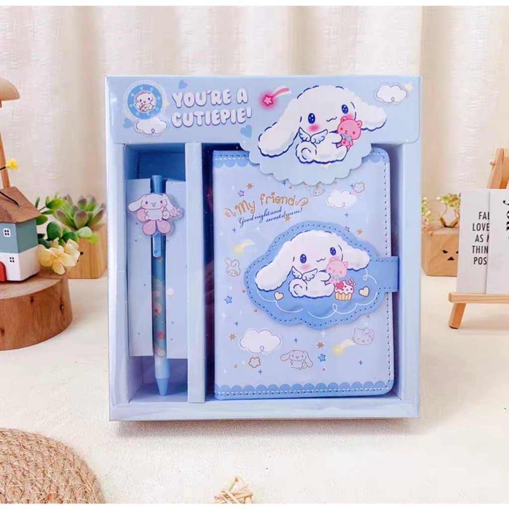 Notebook Gel Pen CinnamorollCute Notepad Notebook Stationery Set Office ...