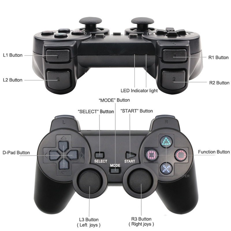 Transparent Color Wireless Gamepad for Sony PS2 Controller for ...