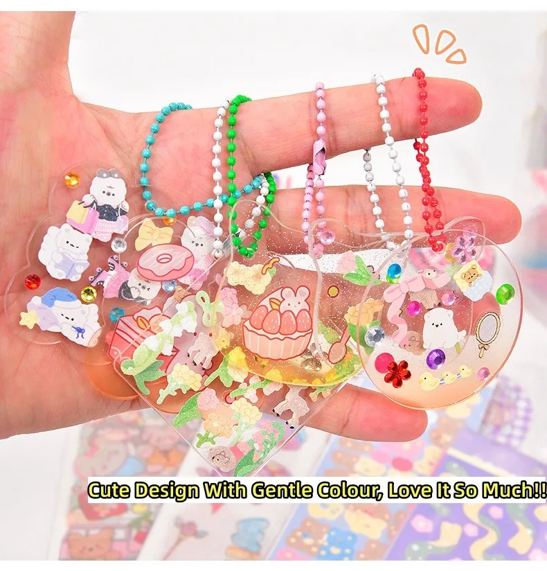 Kids Goo Card Set 22 pcs DIY Chuck Sticker Creative Gu Card Set PET ...