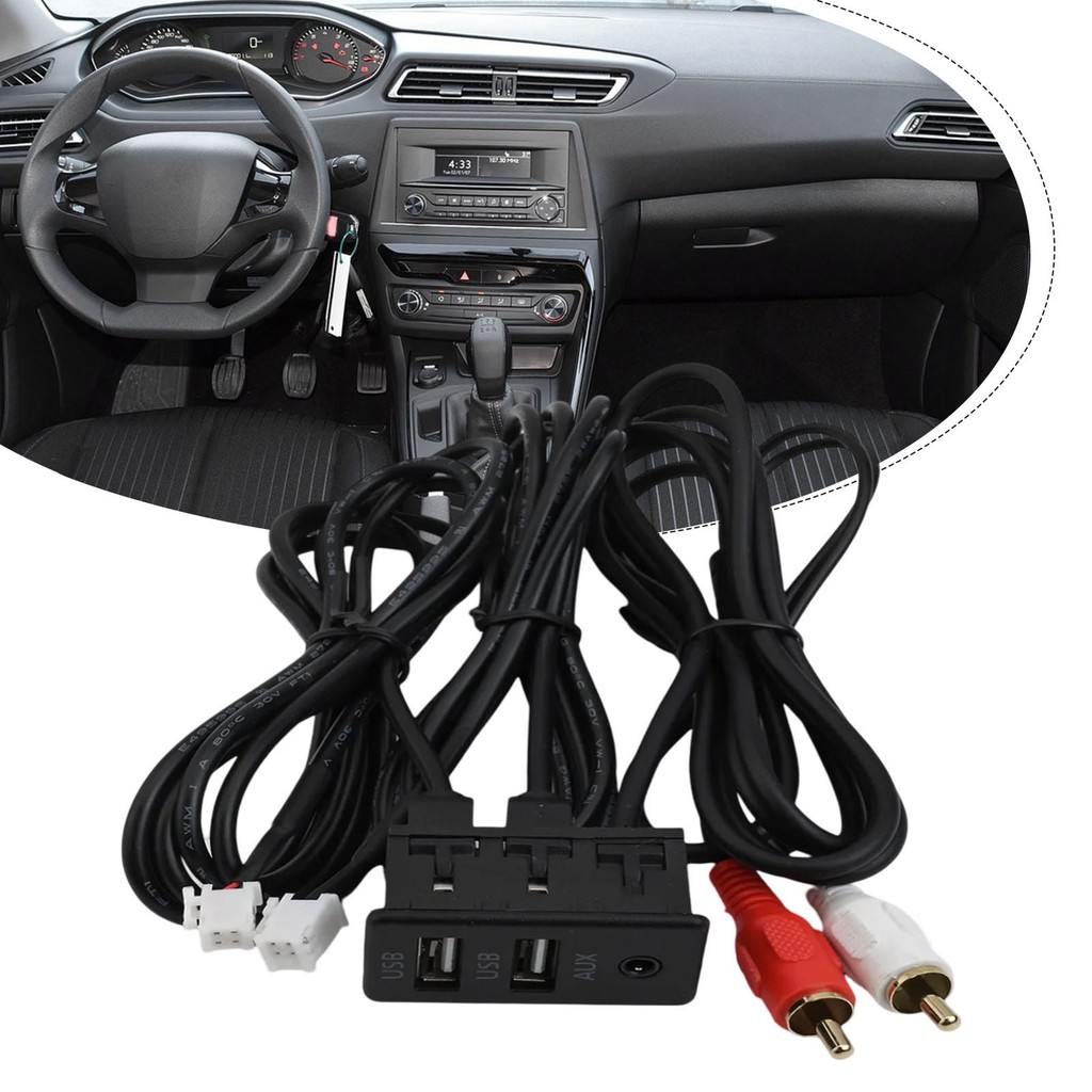 TBTOPONE ️Car Dash Mount Dual USB+AUX Port Panel Interface Extension ...