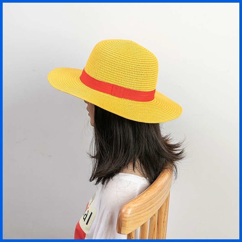 One Piece Monkey D Luffy Straw Hat Pirate Wheat Cap Handmade Rope ...