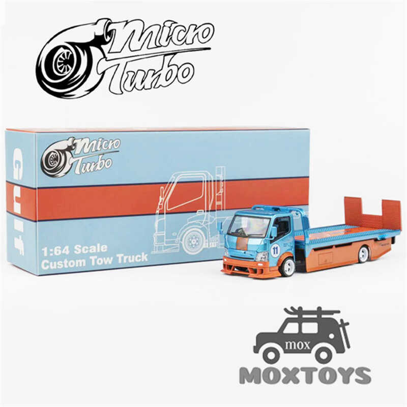 Turbo Micro 1:64 Custom Tow Truck Metallic Blue Diecast Model Car ...