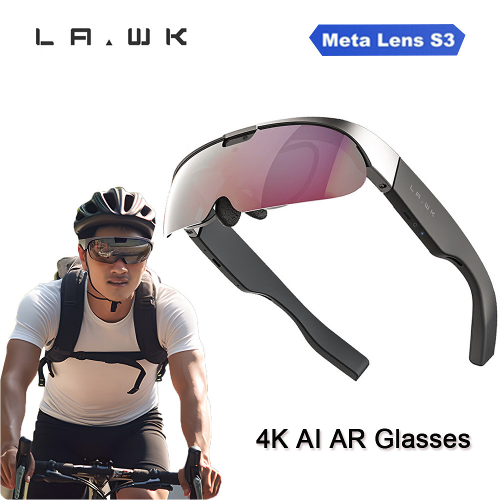 Lawk Mata Lens S3 4K Ai AR Glasses Smart Translation Cycling Navigation Outdoor Shooting Ai Voi ...