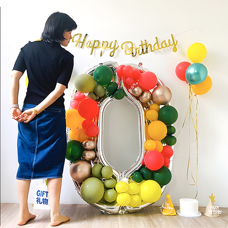 65inch Giant Foil Number Balloon Frame DIY Balloon Filling Box Kids ...