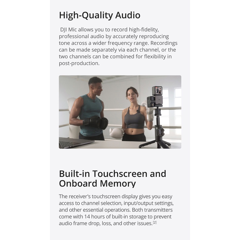 【Original】 DJI Mic Wireless DJI clip-on microphone, compact and ...