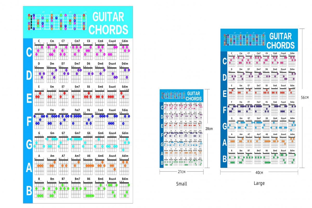 |COD| Chords Chart Clear Characters Comprehensive Art Paper Guitar ...