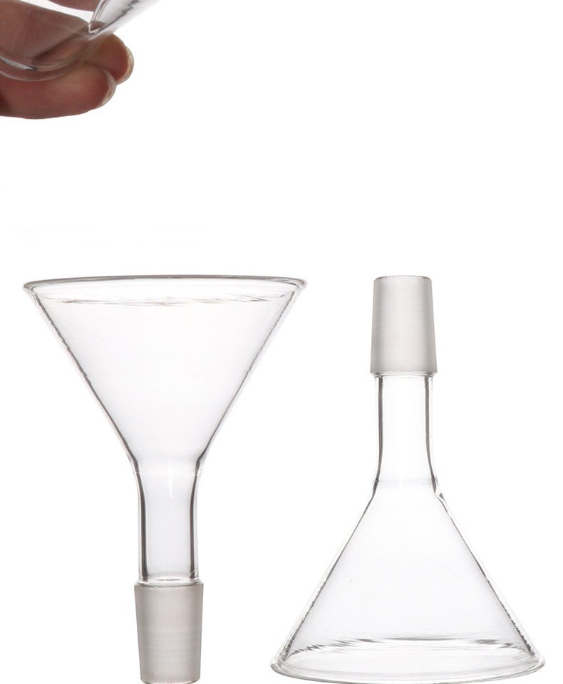 Glass Dosing Funnel 90/100/120MM Triangular Dosing Funnel Experimental ...