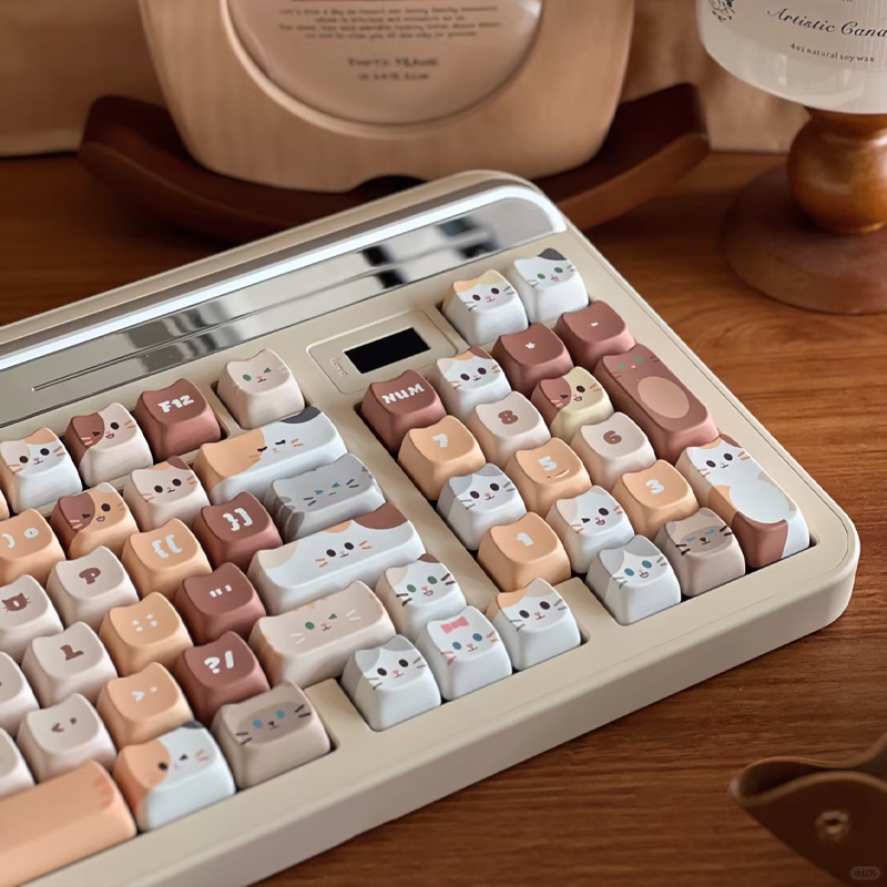 Black Cat Keycaps MAO Profile Five Sides Sublimation Side Engraved ...