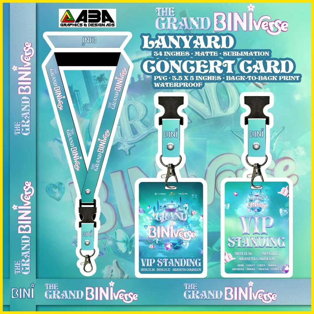 BINI The Grand Biniverse in Manila | ID Lace Lanyard and PVC Concert ...