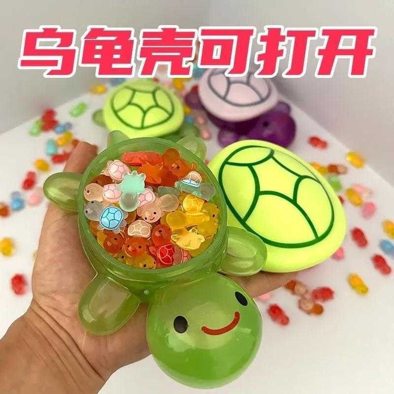 17Cm Oversized Turtle Grandpa Luminous Turtle Pair Collision Toy Craft ...