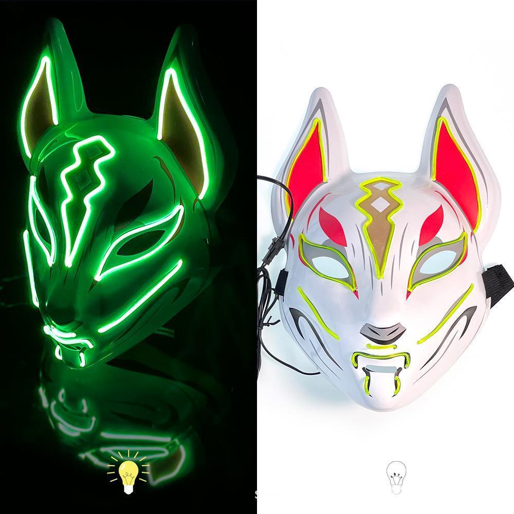 Fort Night Sky Fox Luminous LED Fox Mask Tik Tok Same Style Headgear ...