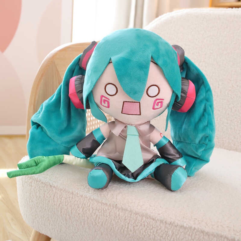 Hatsune Miku Cute Plush Shock Doll Kawaii Fluffy Soft Stuffed Toy ...