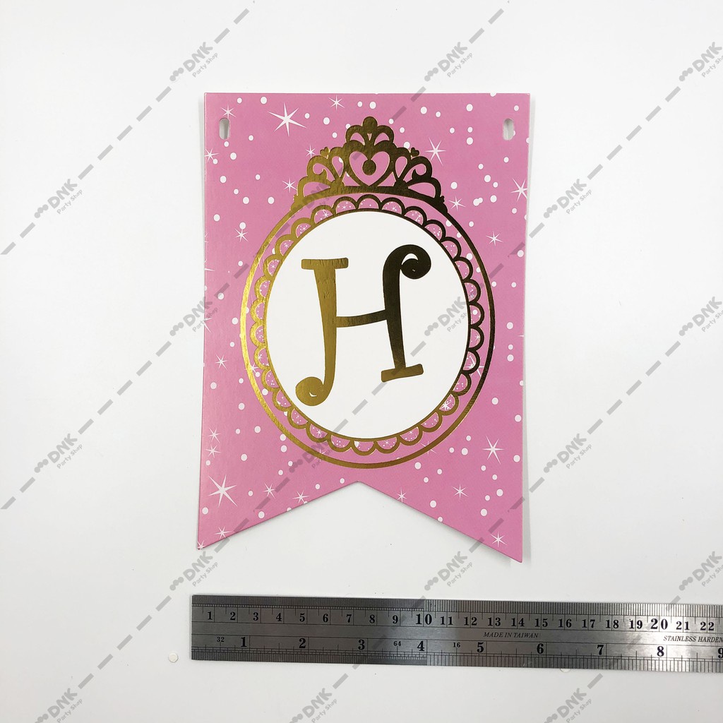 Cutout Flag Hanging Banner Royal Prince Princess Crown Happy Birthday ...