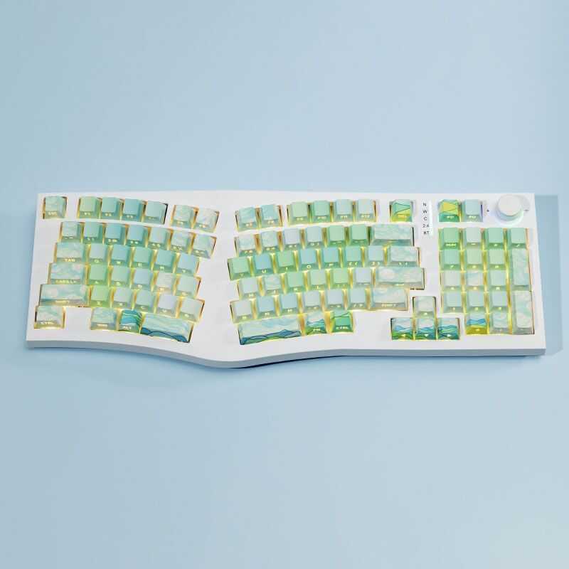 Key Cap Piifox Green Sky Screen Oil Painting Theme Transparent And ...