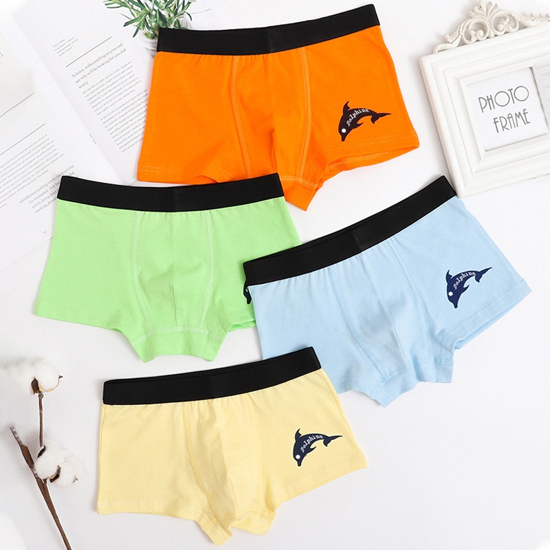 AKS Fashion 4 Pcs Kids Boxer Underwear Premium Pure Cotton Briefs ...
