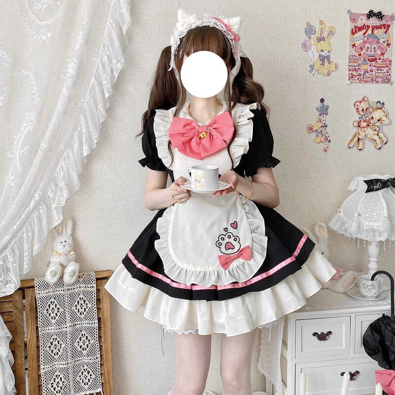 Spirit Meow World Cat Restaurant Maid Coswear Cute Lolita Dress Apron ...
