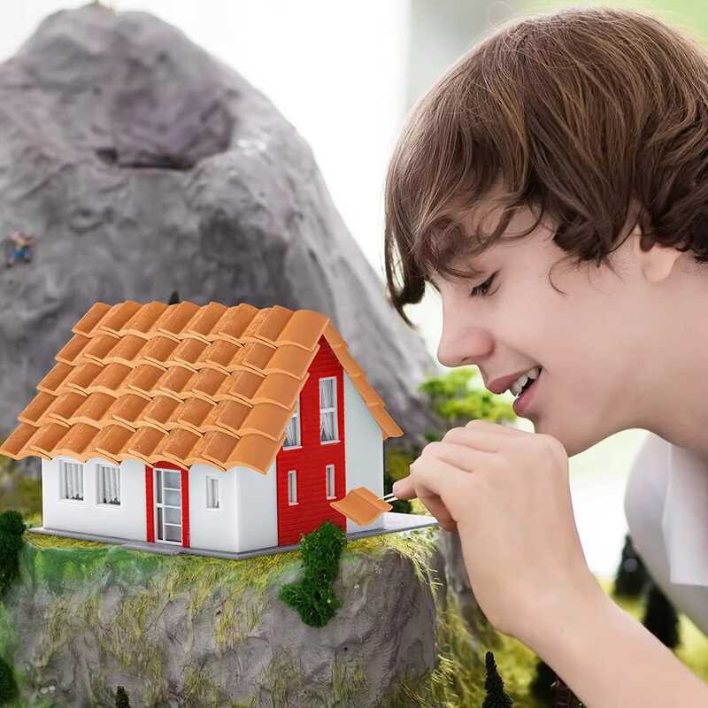 Tiles Roof Model Building Set Miniature Tiles Roof Tiles Dollhouse ...