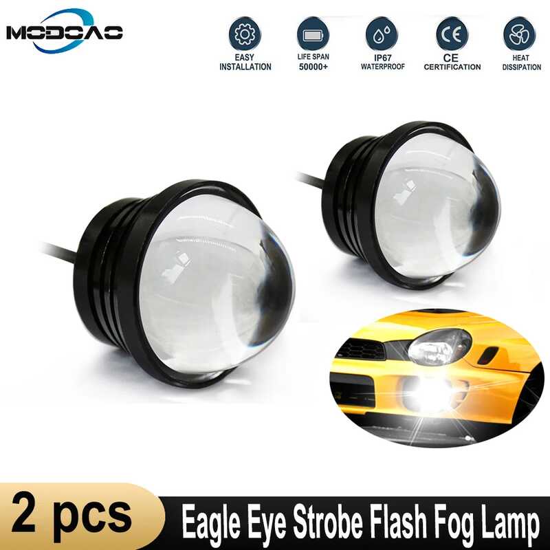 Motorcycle Eagle Eye LED Handle Bar End Blinker High Power White Car ...