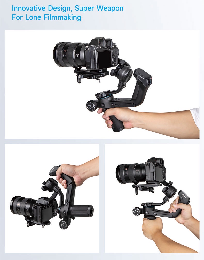 【Mark 2】FeiyuTech SCORP 2 Camera Gimbal Stabilizer Built-in AI Tracker Upgrade Joystick Touch ...