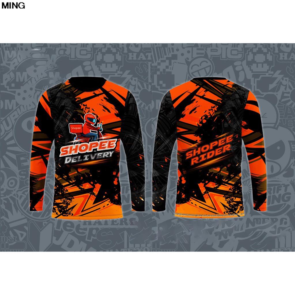 MING Shopee-Rider-Longsleeves-Uniform-(Full-Sublimation)-Shopee-Delivery-3D-Cycling-Jersey ...
