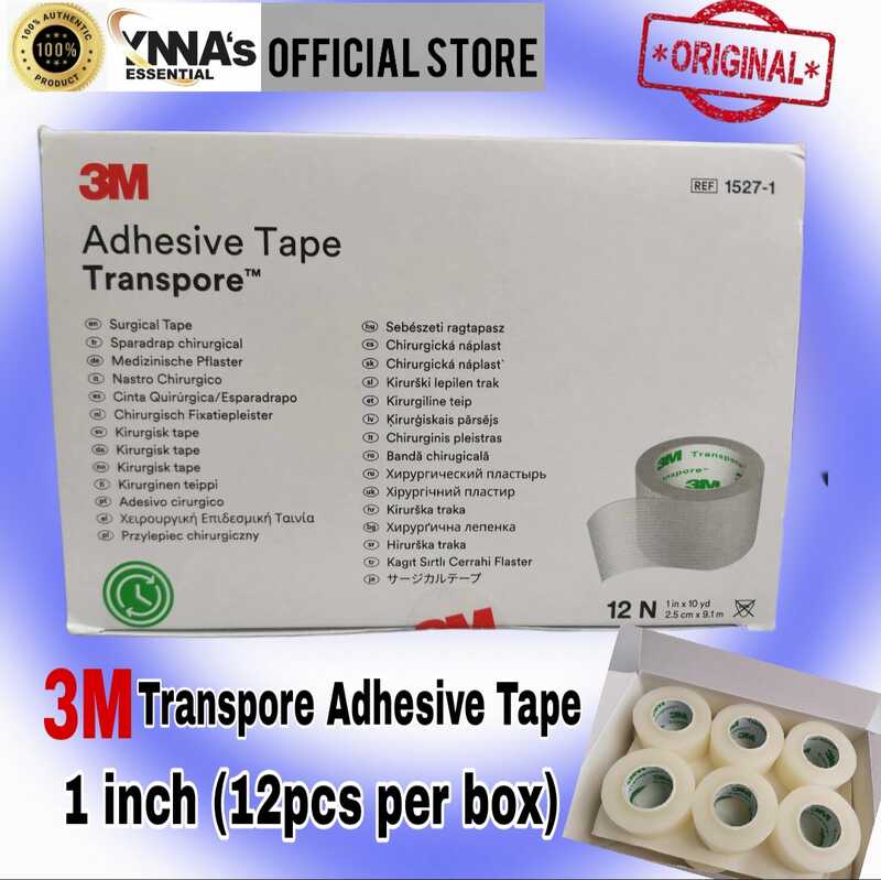 3M Transpore 1BOX Surgical Tape 1 Inch ( 12pcs/box) | Shopee Philippines