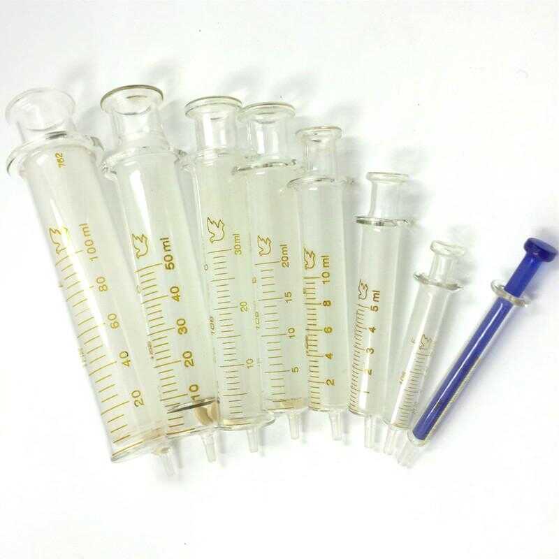 1Ml 2Ml 5Ml 10Ml 20Ml 30Ml 50Ml 100Ml 120Ml Glass Syringe Sample ...