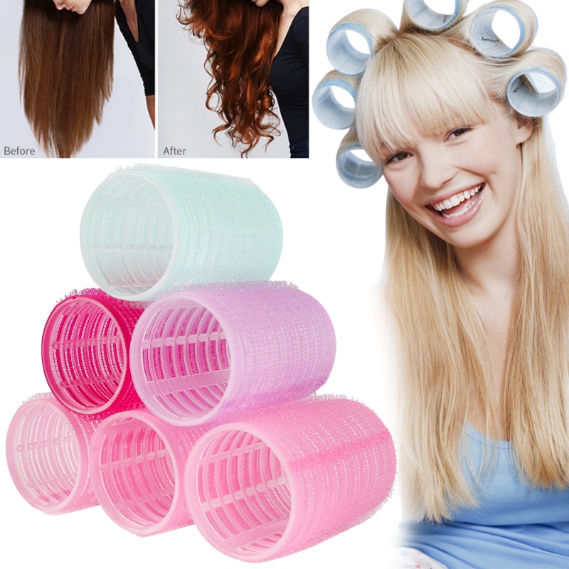 Medium Size Non Heat Self-adhesive Curler / Self Grip Hair Curler ...