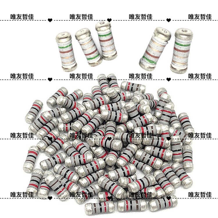 Double cap 0309 68R 1W patch wound wafer resistor 5% no pin color ring ...