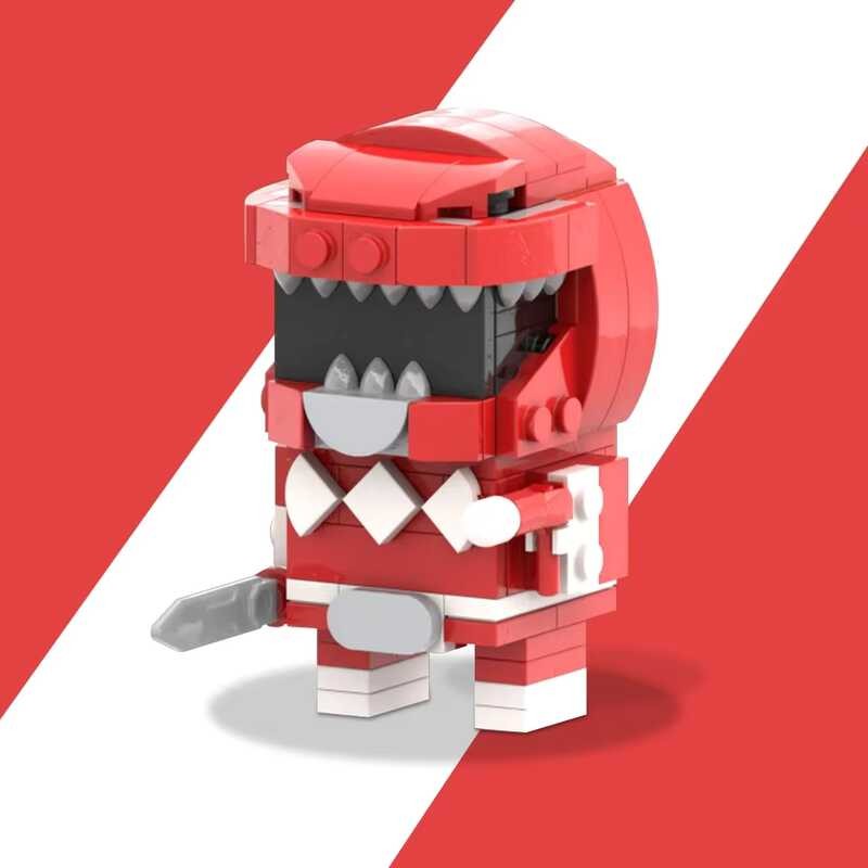 Ranger MOC Megazords Dragonzords Brickheadzs Building Blocks Red Powers ...