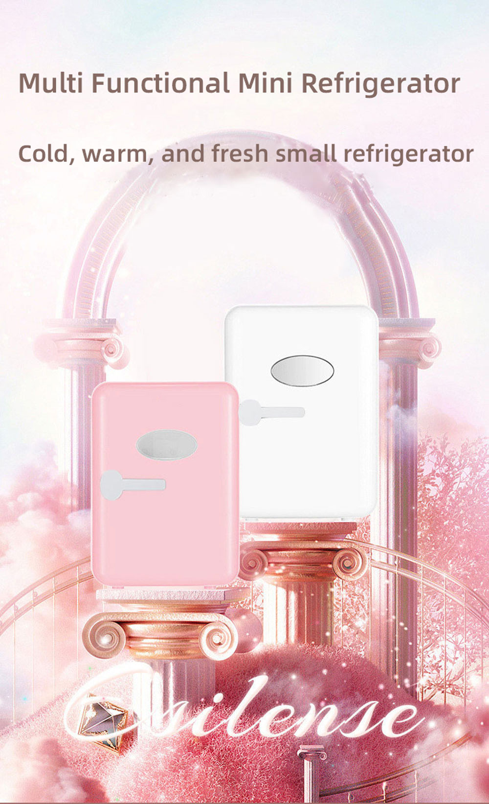 5L Mini Refrigerator,Small Household Fridge,Vehicle Freezer, Dual Use ...