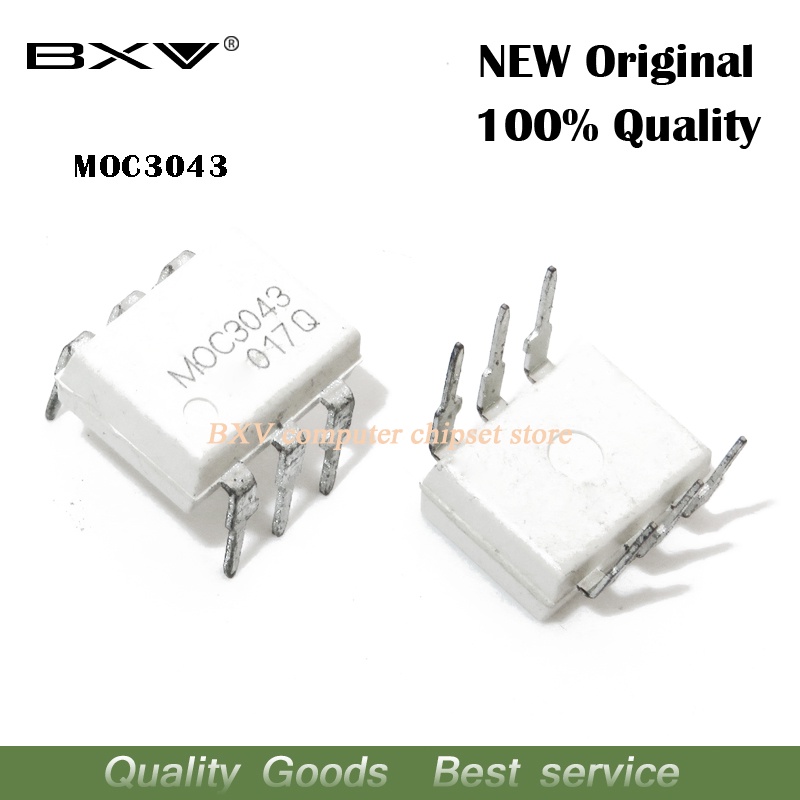 10PCS MOC3043 DIP6 Triode and SCR output optocoupler 6Pin400V Optocoupler Cross Zero Triac Dr ...