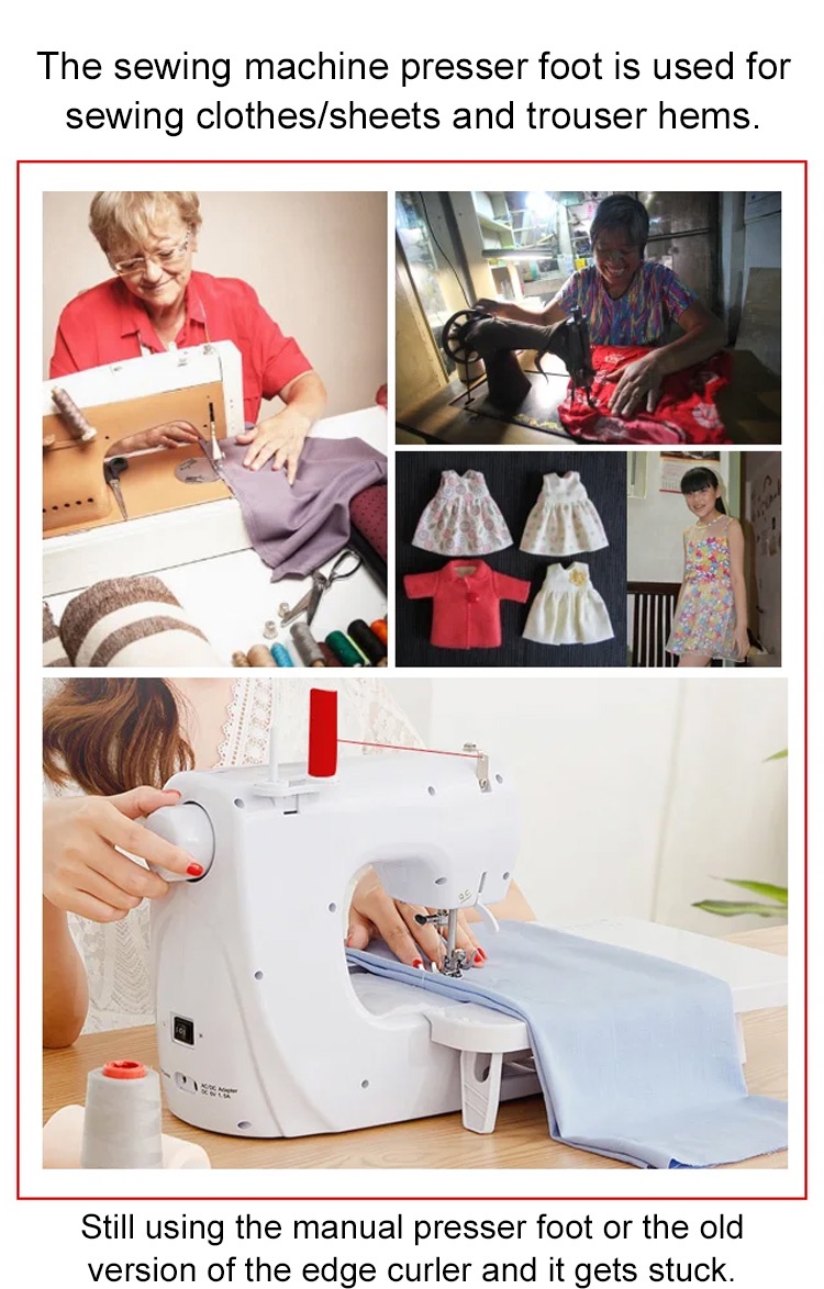 Universal spiral edge curling device for household/Sewing machine ...
