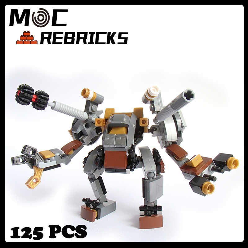 MOC Mecha Series Klinkers Mixels Mech Model DIY Assembling Bricks ...