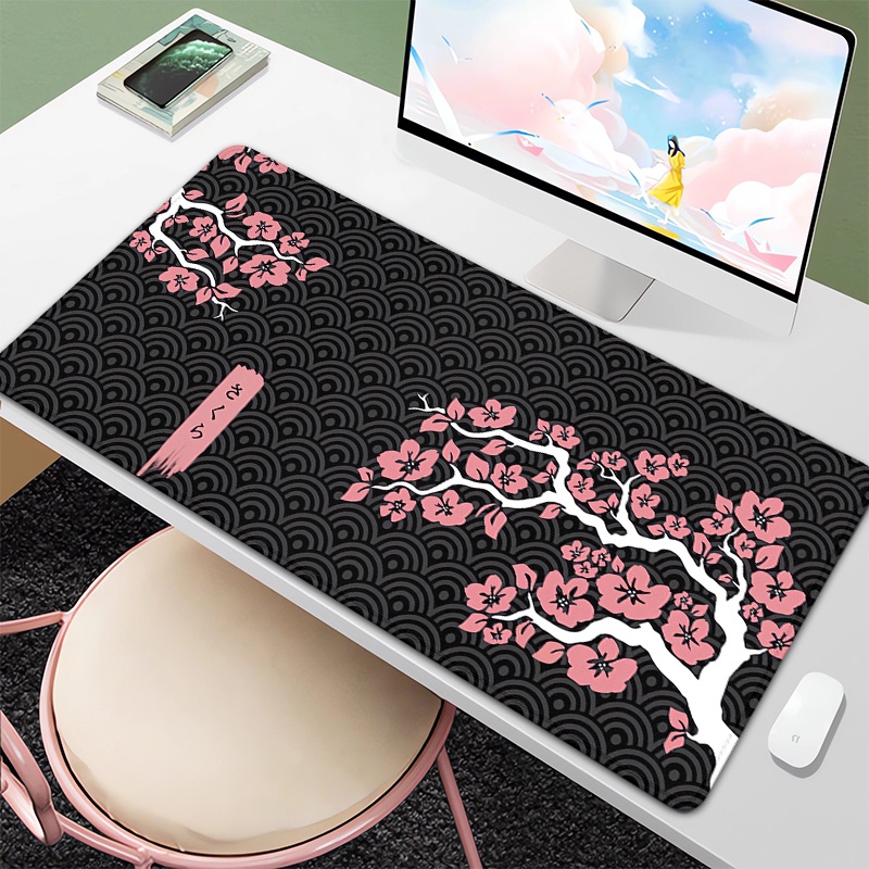 Sakura Large Gamer Mousepad Pink Cherry Blossom Keyboard XXXL Mouse ...