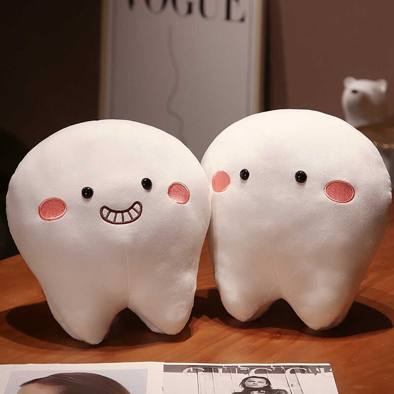 Cuddly Squishy Tooth Stuffed Toys Kawaii Teeth Plush Pillow Soft Doll ...