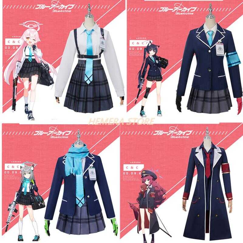 Anime Blue Archive Sunaookami Shiroko Kuromi Serika Takanashi Hoshino ...