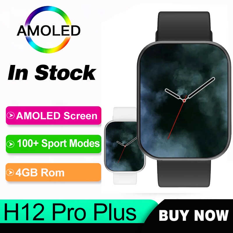 H12 Pro Plus Smartwatch AMOLED 4GB Storage GEN3 Ultra 2 reloj hombre ...