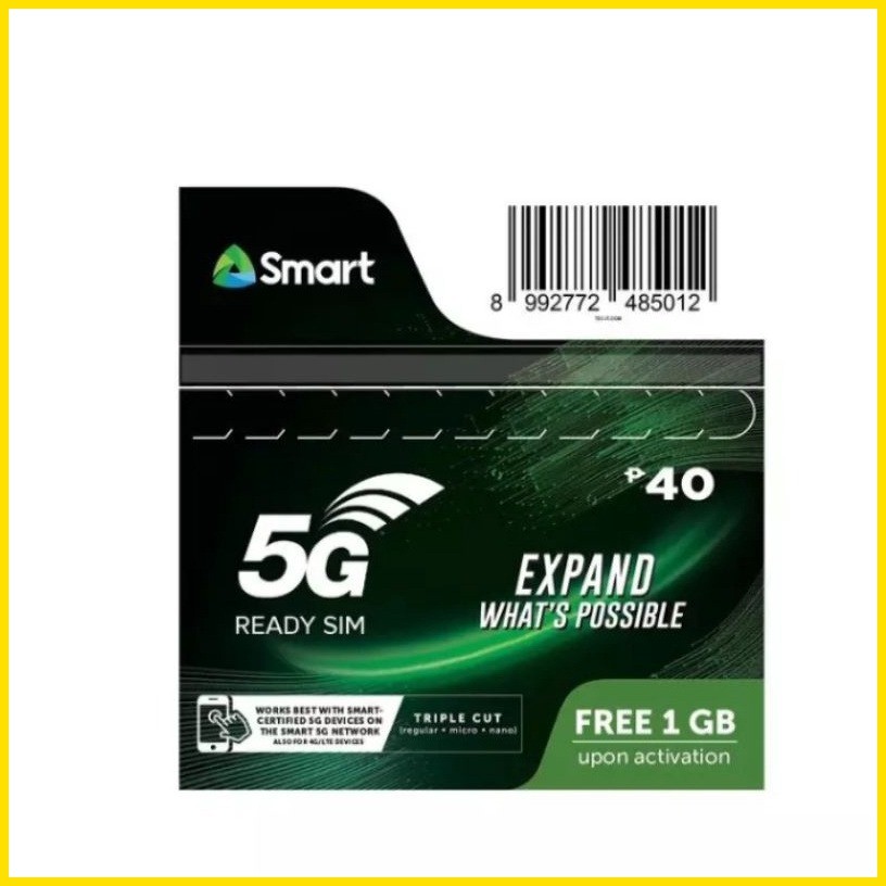 2025 TNT5G/SMART5G/TM5G/GLOBE5G Tricut Sim Sim Card with Free Promo ...